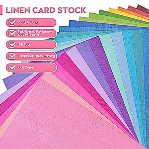 20 Sheets Rainbow Colorful Cardstock Textured Assorted Colored Paper 250gsm Single-Sided Printed Thick Card Stock for Card Making, Scrapbooking