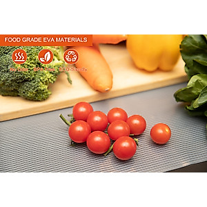 Thanmoe Durable Non-Adhesive Shelf Liner for Kitchen Cabinets and Drawers - 17.5 in * 10 ft | Non-Slip, Washable & Oil-Proof Cabinet Liner for Shelves, Refrigerator, Storage, and Desks