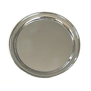 14 Inch Round Stainless Steel Serving Tray by Libertyware