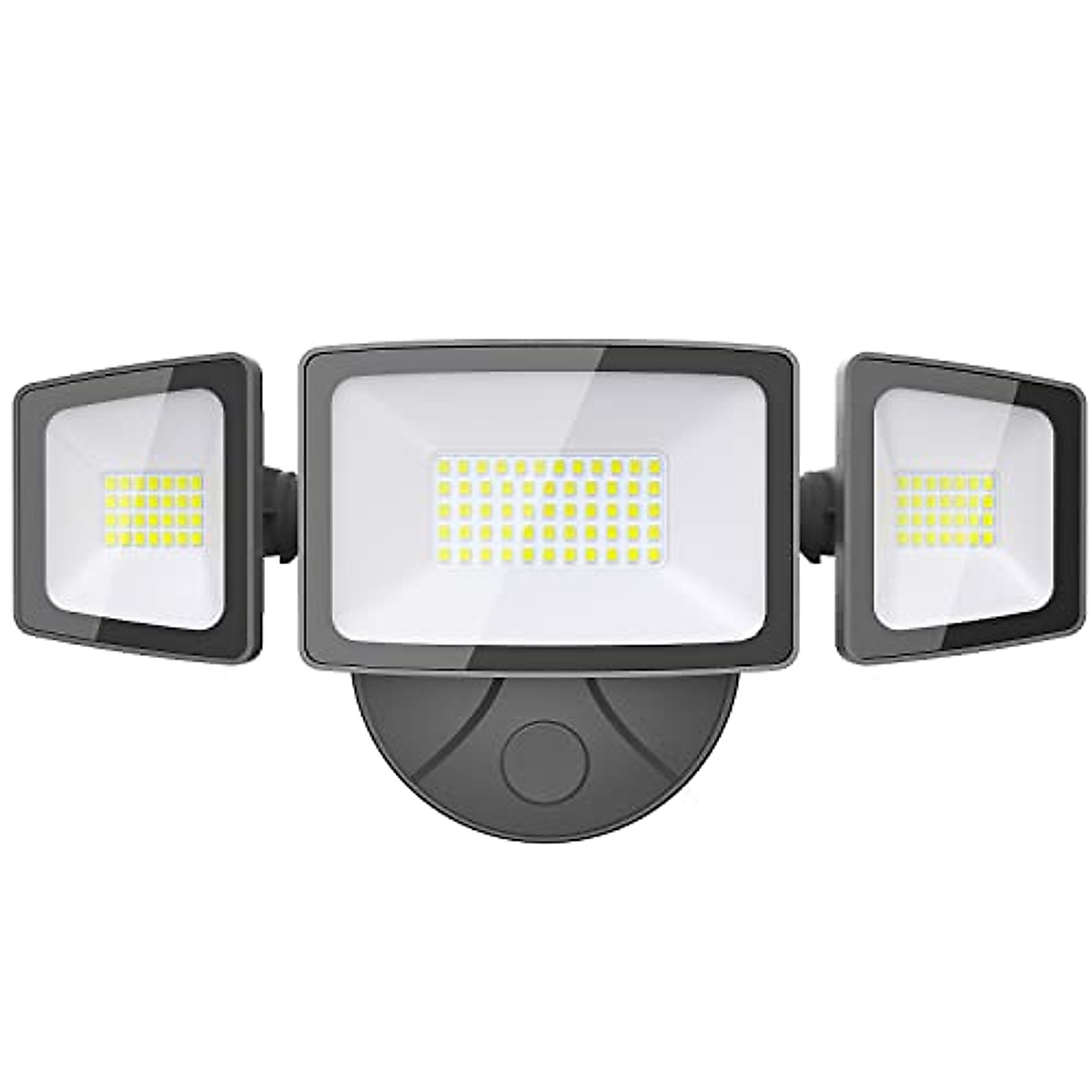 Onforu 55W LED Security Light, 5500LM Super Bright Outdoor Flood Light Fixture with 3 Adjustable Heads, IP65 Waterproof, 6500K White Wall Mount Exterior Security Light for Eave, Yard, Garden, Porch