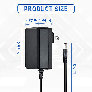 PKPOWER AC Adapter Charger for Sega Genesis System MK-1601 1601 MK-1602 1602 MK-1603, Power Supply for Jaguar 500273 Genesis 1 Model 1602