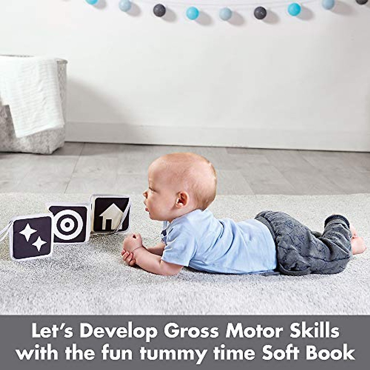 Tiny Love Black & White Gymini Infant Activity Play Mat With-Book, Magical Tales, Deluxe, 1