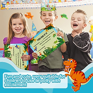 Potty Trainning Chart for Toddlers Fun Kids Toilet Incentives Sticker with 35Pcs Dino Potty Magnetic Reward Stickers