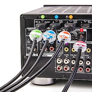 Dotz Home Entertainment Cord Identifier Kit for Cord and Cable Management (DCI131HEK-C)
