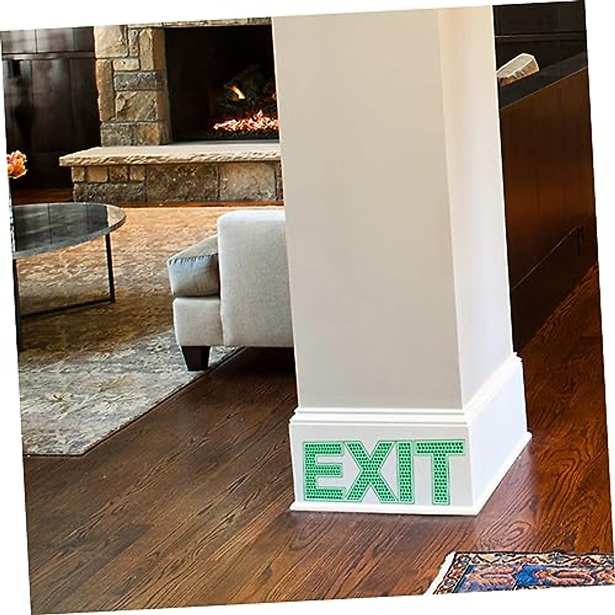 Gatuida Green Exit Luminous Sticker Exit Wall Sticker Emergency Door Exit Sign Luminous Exit Sign