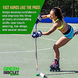 Green Biscuit Hockey Puck 2-Pack, Original, Off Ice Hockey Puck/Snipe, Shooting Street Hockey Puck