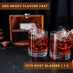 Culinary Smoker Box | Indoor Smoker | Portable Cold Smoker | Smoking Gun Not Required | Food Smoker, Cheese | Wood Chips for Smoke Infuser Cocktail Smoker | Smoke Drinks Whiskey, Bourbon, Old FashionedBourbon, Old Fashioned