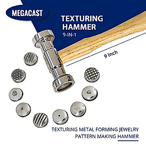 Texturing Hammer with 9 Interchangeable Faces