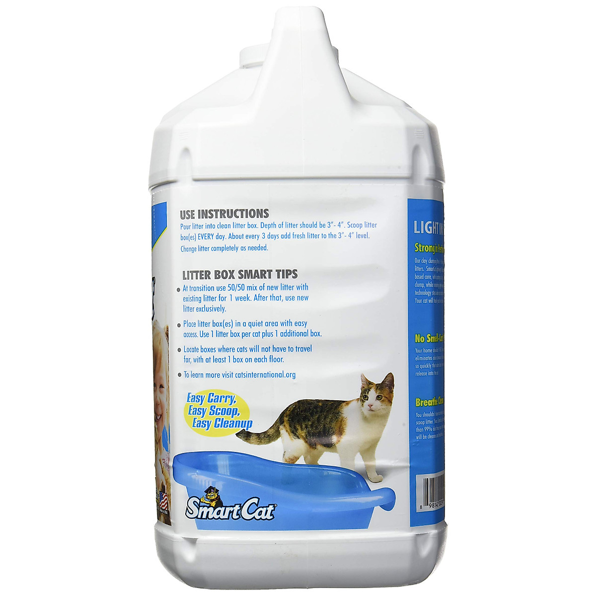 SmartCat Lightweight Clumping Litter, 10 Pound (160oz 1 Pack) - Unscented and Lightweight