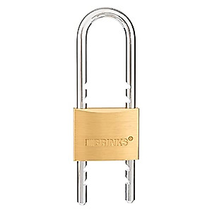 BRINKS - 50mm Commercial Solid Brass Keyed Padlock with Adjustable Shackle - Solid Brass Body with Boron Steel Shackle