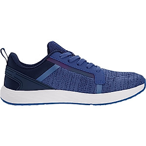 WHITIN Men's Wide Width Toe Box Shoes Size 9.5 Sneakers Knit Comfortable Zapatos para Male Fashion Casual Non Slip Cushioning Dark Blue 43