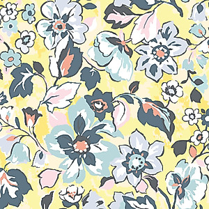 Vera Bradley Recycled Lighten Up Reactive Slim Rolling Backpack, Sunny Garden,One Size