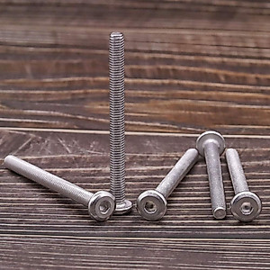 M5-0.8 x 50mm Hex Socket Head Cap Screws, 304 Stainless Steel 18-8, Flat Countersunk Machine Screws for Furniture, Binding, Machinery, Automotive, DIY Projects, 30 PCS