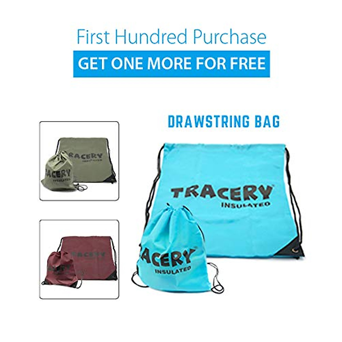TRACERY 9 Can Lunch Bag Reusable Multipal Uses Folding Padded Tote Bag with Zip Closure (Trigon)