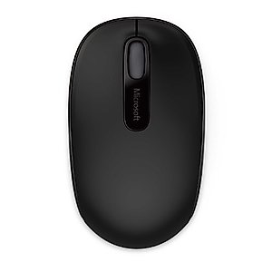 Microsoft Wireless Mobile Mouse 1850 - Black - Comfortable Right/Left Hand Use, Wireless Mouse with Nano transceiver, for PC/Laptop/Desktop, works with Mac/Windows 8/10/11 Computers