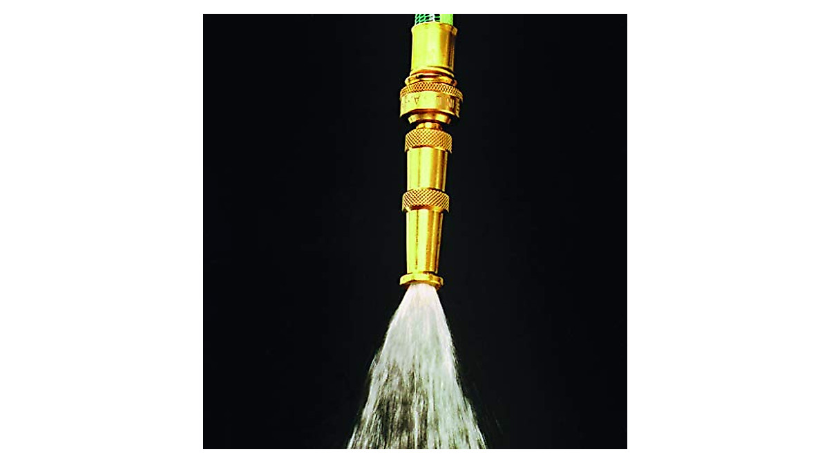 Dramm Brass Adjustable Hose Nozzle - Heavy-Duty Cleanup Tool