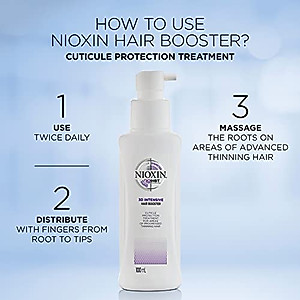 Nioxin Hair Booster, Cuticle Protection Treatment for Progressed Thinning, 3.38 Fl Oz