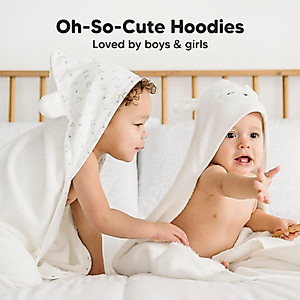 KeaBabies Baby Hooded Towel - Viscose Derived from Bamboo Baby Towel, Toddler Bath Towel, Infant Towels, Large Hooded Towel, Soft Baby Towels with Hood for Girls, Babies, Newborn Boys (Lamb)