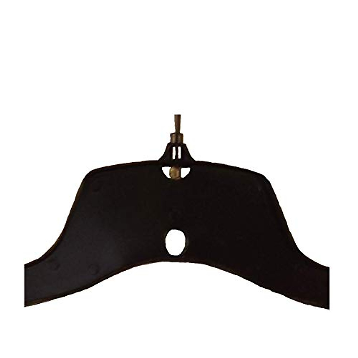 NAHANCO 25500BHMG Plastic Shirt/Dress Hanger with Black Swivel Hook and Molded Non-Slip Shoulders, Heavy Weight, 17", Black (Pack of 100)