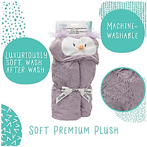 GUND Baby Lil’ Luvs Hooded Blanket, Quinn Owl, Ultra Soft Plush Security Blanket for Babies and Newborns
