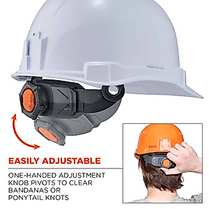 Ergodyne - 60156 Vented Hard Hat with Light, Full Brim Style, Ratchet Suspension, Class C, Skullerz 8973LED, White