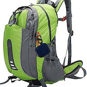 Wisdompro Case for Airpods, 2 Pack Heavy Duty Silicone Shockproof Protective Case Inside Cover with Keychain for Apple AirPods 2 and AirPods 1 (Front LED Visible) - Black and Navy Blue