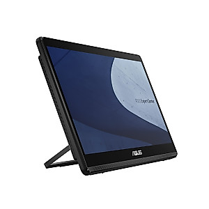 ASUS AiO E1600 All-in-One Desktop PC, 15.6-inch HD Touchscreen Display, Intel Celeron N4500 Processor (4MB Cache, up to 2.80 GHz), 4GB DDR4 RAM, 128GB PCIe SSD, Windows 11 Pro, E1600WKA-XB001T