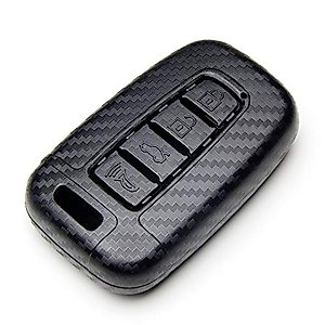 TANGSEN Smart Key Fob Case Compatible with Hyundai Azera Elantra GT EQUUS Genesis Coupe Santa FE Sonata Tucson Veloster KIA Borrego Forte Sorento Soul SPORTAGE 4 Button Keyless Entry Remote Cover