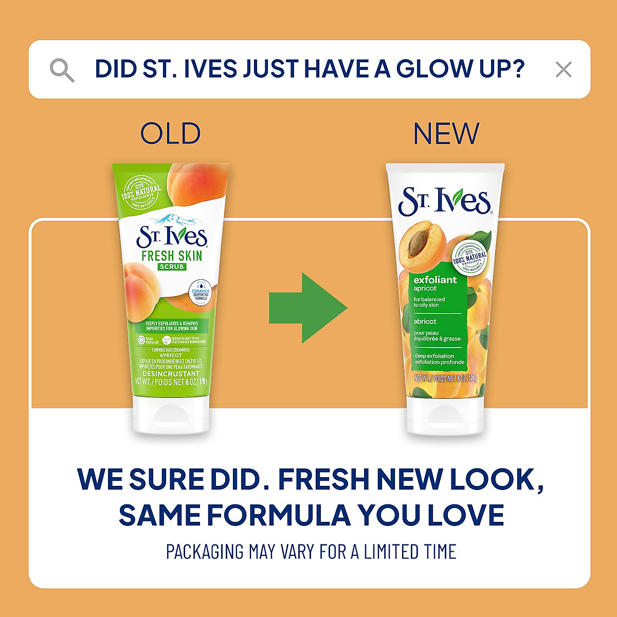 St. Ives Fresh Skin Apricot Face Scrub, Deep Exfoliator Skin Care for Clean, Glowing Skin, Oil-free Facial Scrub Made with 100% Natural Exfoliants, 6 oz, 4 Pack