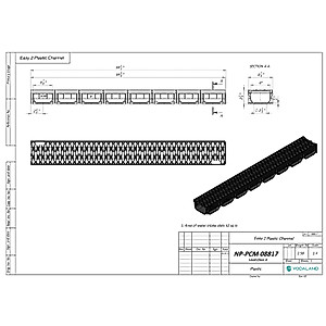 Vodaland - 4 Inch Trench Drain System with Grate - Terracotta - Easy 2 (5)