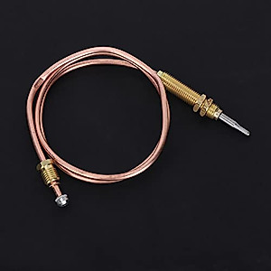 Jerliflyer Thermocouple Gas, M8 Thread Heating Gas Burner Thermocouple Probe 600mm High Speed Metal Portable Thermocouple Gas for Fireplace BBQ Grill