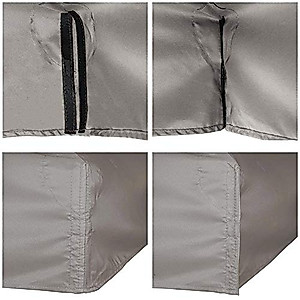 Yescom 8'x8' UV30+ Gazebo Canopy Replacement Top Cover Grey for Dual Tier Outdoor Patio Garden Tent Y0088T09