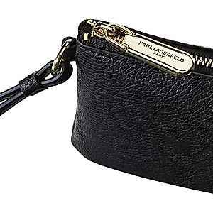 Karl Lagerfeld Paris womens Wristlet, Black/Gold, One Size US