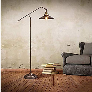 TANGIST Nordic Home Floor Light- Industrial Wind Floor Lamp/Retro Nostalgic Warehouse Study Room Living Room Bedroom Creative Long Arm Fishing Floor Lamp Floor Uplighter Modern Style Home Decoration