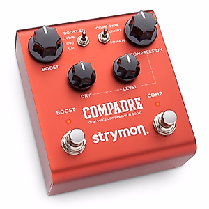 Strymon Compadre Dual Voice Compressor and Boost Guitar Effects Pedal for Electric and Acoustic Guitar, Synths and Keyboards