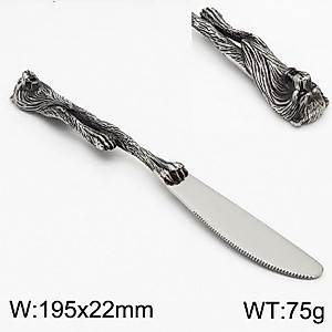 Silverware Set Handmade Badass Lion Cutlery Set Premium Stainless Steel Utensils,Including Knife/Fork/Spoon,Halloween Cutlery Utensil Set Silverware Set Gift For Gothic Punk Lover