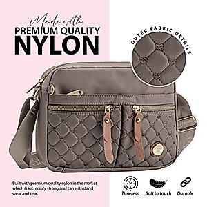 Katloo Nylon Crossbody Purse for Women, Laides Shoulder Handbags Roomy Multiple Pockets Fashion Satchel Purse