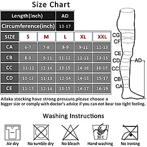 Ailaka 1 Pair Compression Calf Sleeves for Women & Men, 20-30 mmHg Graduated Support Footless Compression Socks for Varicose Veins, Shin Splints, Edema, Recovery, Maternity, Running, Travel