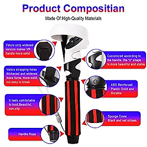 WEWEMETA VR Beat Saber Handles Extension Grips for Oculus Quest 2,Upgraded Multipurpose VR Game Handle for Playing Beat Saber Game