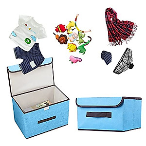 PINGPING Box Sundries Foldable Clothing Box with Lid Storage Portable Box Foldable Storage Storage Housekeeping & Organizers Tote Bins for Storage with Lid