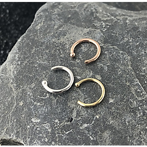 FreshTrends 18 Gauge 1/4"- 14K Yellow Gold Nose Hoop