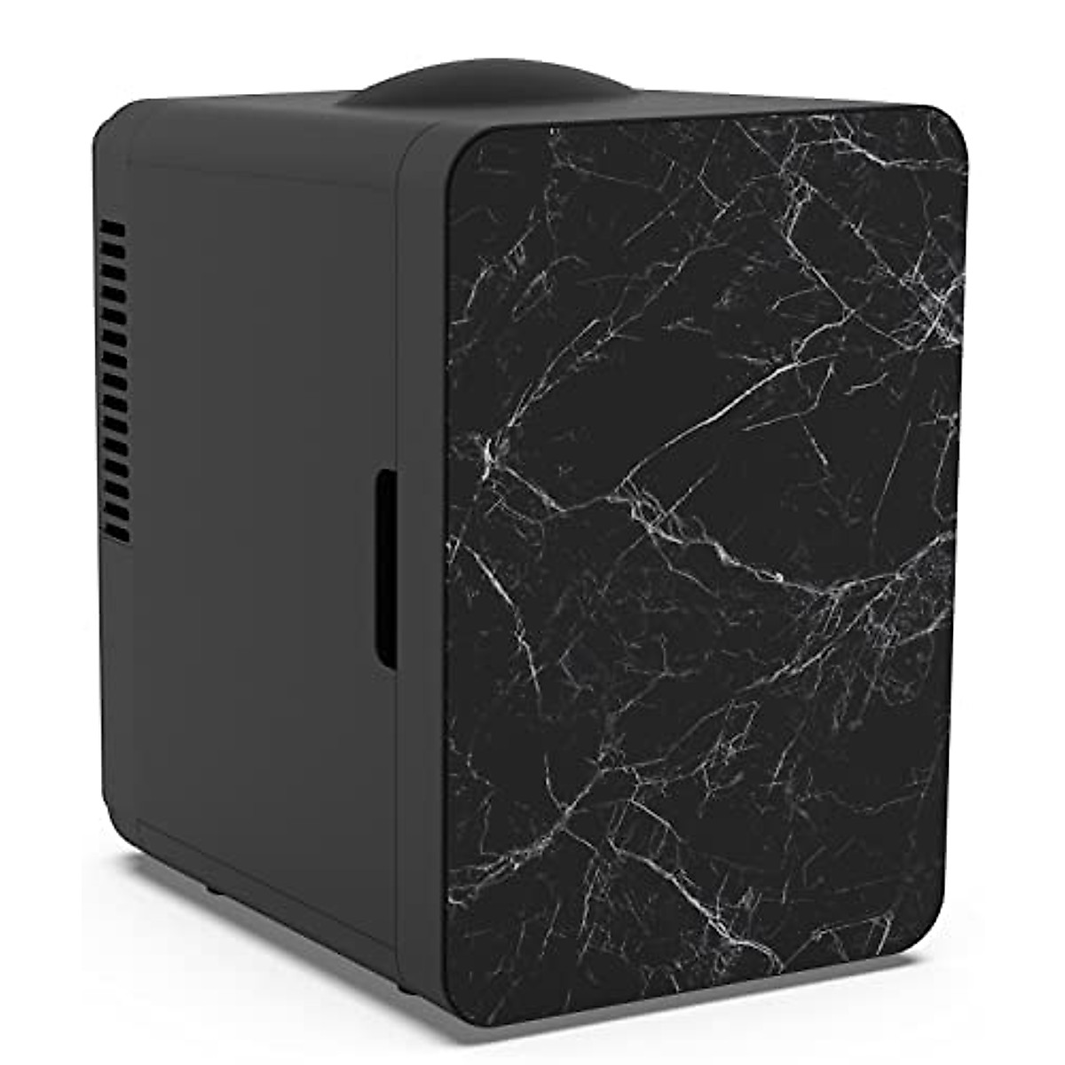 Living Enrichment Mini Fridge 4 Liter Skincare Fridge, AC 120V DC 12V Portable Small Refrigerator Cooler and Warmer for Skincare, Medications, Bedroom, Travel and Car - Black