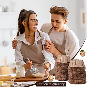 Eaasty 100 Pieces Disposable Mini Cake Molds Paper, Grease Proof Nonstick Mini Cake Pan for Baking Pound, Brownie Muffin Dessert Crumb Cakes