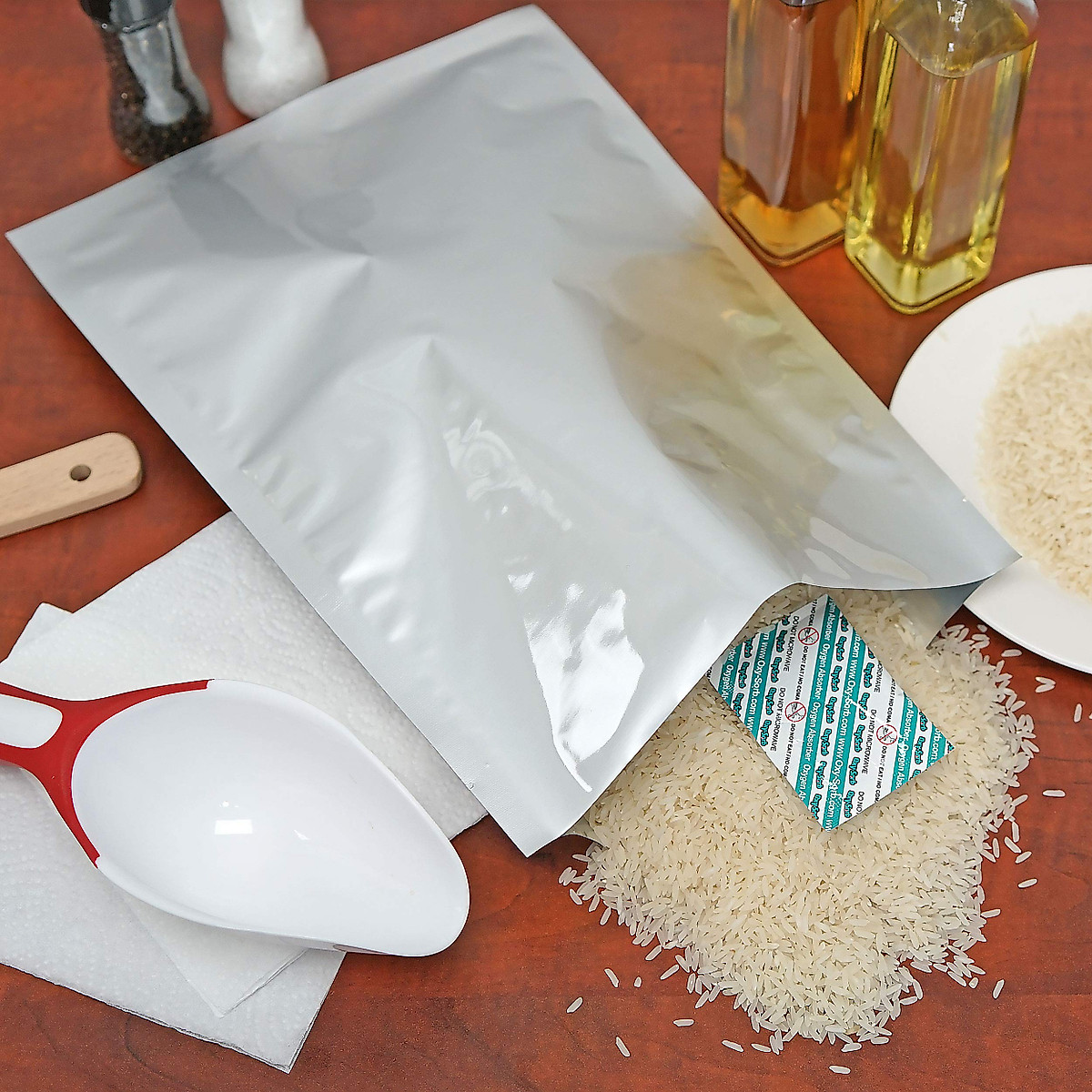 Dry-Packs 30-1 Gallon Mylar Bags & Oxygen Absorbers for Dried Food & Long Term Storage by Dry-Packs®!