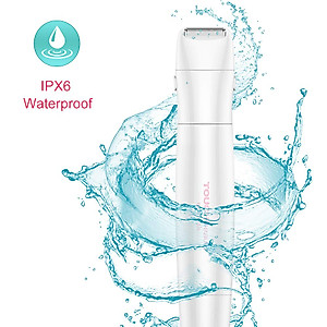 TOUCHBeauty Bikini Trimmer for Women, IPX6 Facial & Eyebrow Hair Trimmer with Case, Painless Body Shaver, Nose Hair Trimmer TB-1753
