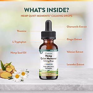 NaturVet Hemp Quiet Moments Calming Drops for Cat, 1oz