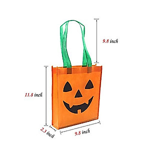 Halloween Kids Pumpkin Costume, 3 PCS Pumpkin Cosplay Set For Boys Girls Included Pumpkin Tote Bag（9.8 x 11.8 inch)