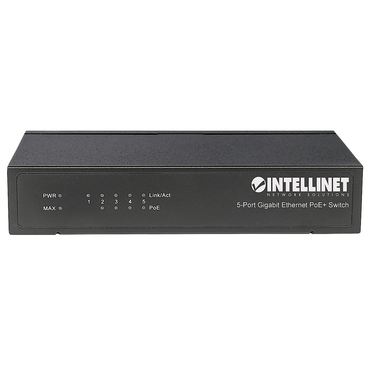 Intellinet 5-Port Gigabit Ethernet Poe+ Switch - 60W Power Budget, Power Output up to 30W Per Port, Unmanaged, Metal Case, Fanless - for Computer Networking Hub, Desktop, 3 Yr Mfg Warranty – 561228