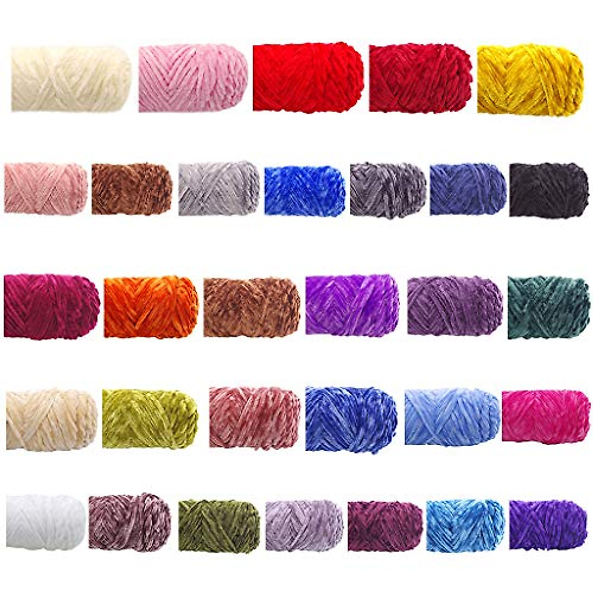 Velvet Chenille Yarn for Hand-Knitted Crochet Thread DIY Craft Scarf Sweater