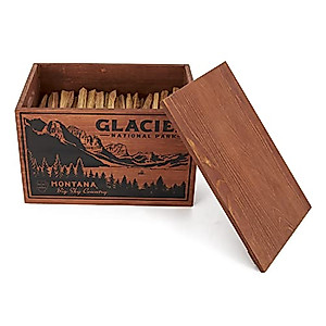 Better Wood Products Limited Edition Protect The Parks Series All Natural Fatwood Fire Starter Sticks, 13 Pound Wooden Crate, Glacier